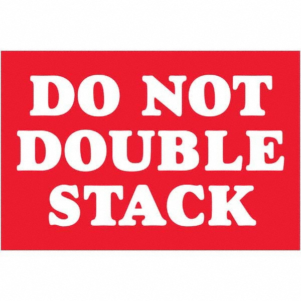 Tape Logic - Shipping & DOT Label: "Do Not Double Stack", Rectangle, 3 ...
