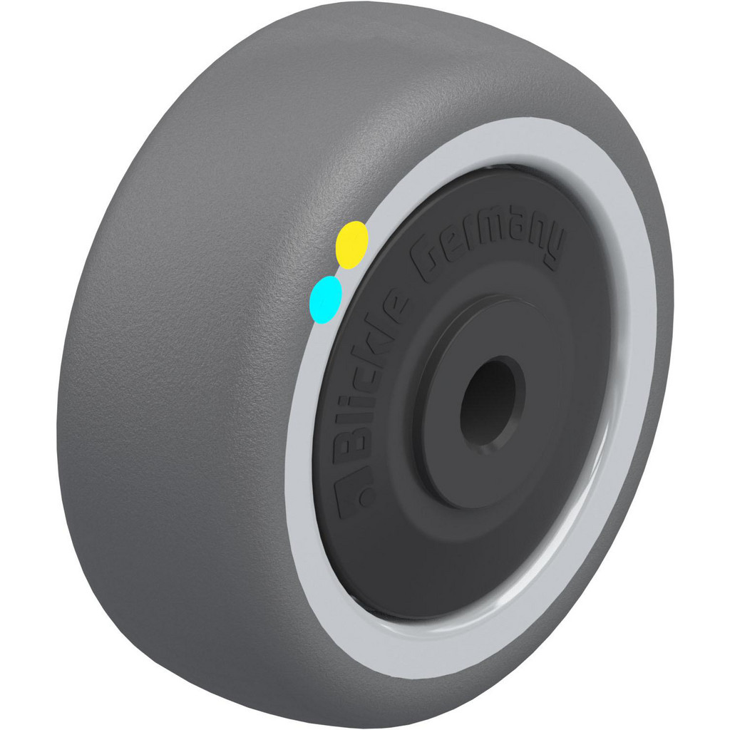 Blickle - Rigid & Swivel Caster Wheel: Polyurethane, 2" Dia, 3/4" Wide ...