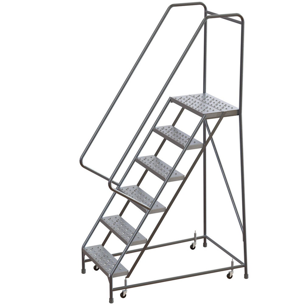 TRI-ARC - 6 Step Aluminum Step Ladder: 7 ft 6 in Height | MSC Direct