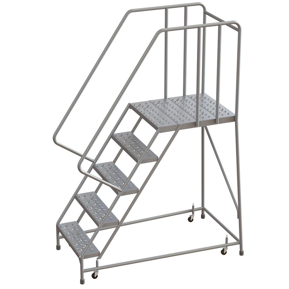 TRI-ARC - 5 Step Aluminum Step Ladder: 6 ft 10 in Height | MSC Direct