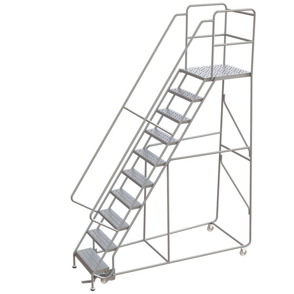 TRI-ARC - 10 Step Aluminum Step Ladder: 11 ft 4 in Height | MSC Direct