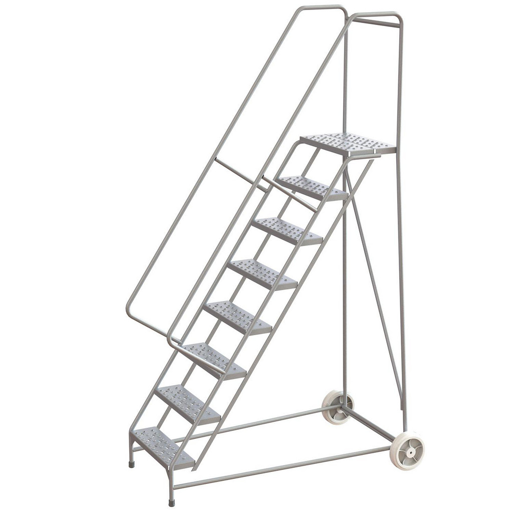 TRI-ARC - 8 Step Aluminum Step Ladder: 350 lb Capacity 9 ft 4 in Height ...