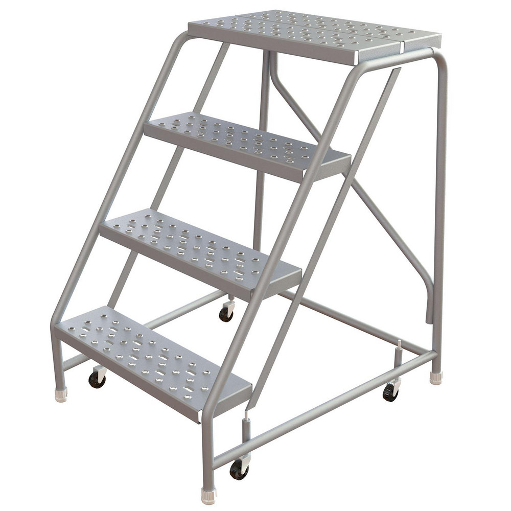 TRI-ARC - 4 Step Aluminum Step Ladder: 3 ft 4 in Height | MSC Direct
