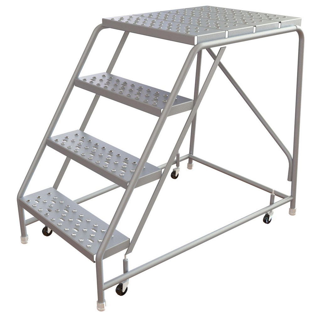 TRI-ARC - 4 Step Aluminum Step Ladder: 3 ft 4 in Height | MSC Direct