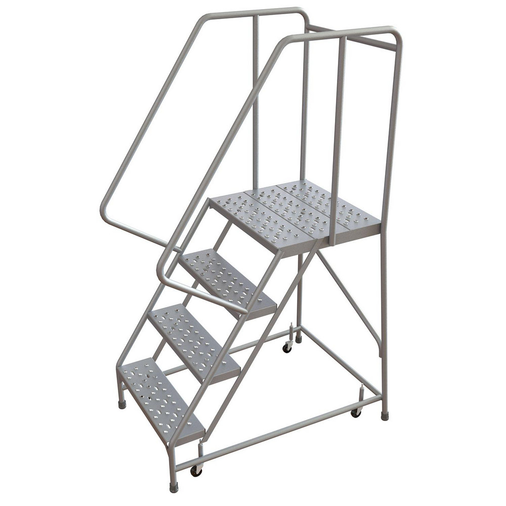 TRI-ARC - 4 Step Aluminum Step Ladder: 6 ft Height | MSC Direct
