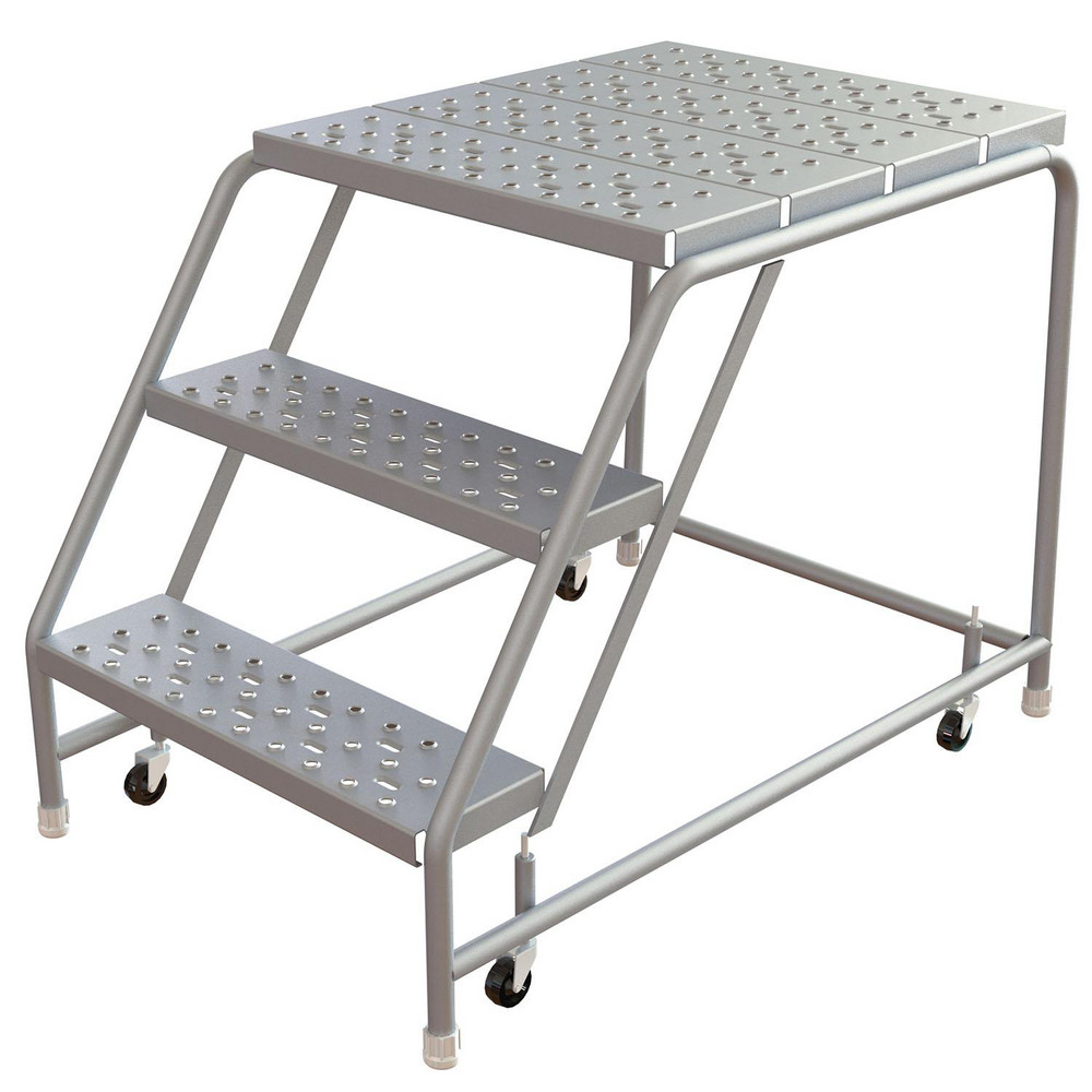 TRI-ARC - 3 Step Aluminum Step Ladder: 2 ft 6 in Height | MSC Direct