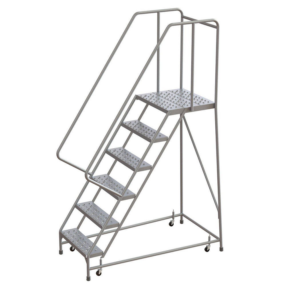 TRI-ARC - 6 Step Aluminum Step Ladder: 7 ft 6 in Height | MSC Direct