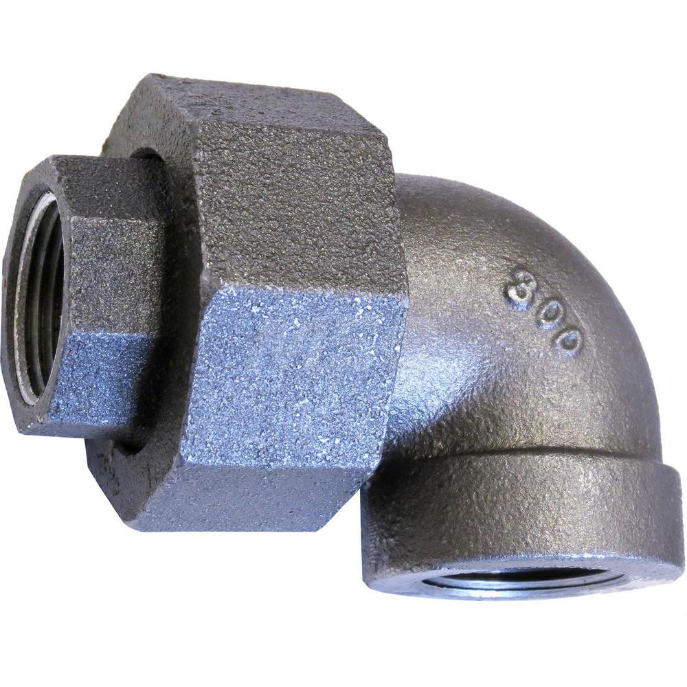 Anvil - Black 90 deg Elbow: 3/4", 300 psi, Thread x Thread | MSC Direct