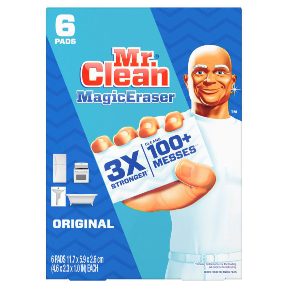 Mr. Clean - Mr. Clean Original Magic Eraser Scrubber, 6 Count, 6/Case ...