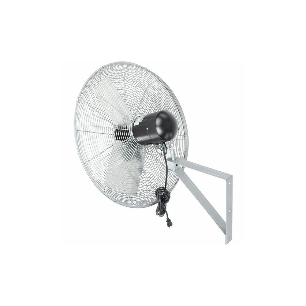 PRO-SOURCE - 24" Blade, 1/4 hp 6,800 Max CFM, Fixed Wall-Mount Fan ...