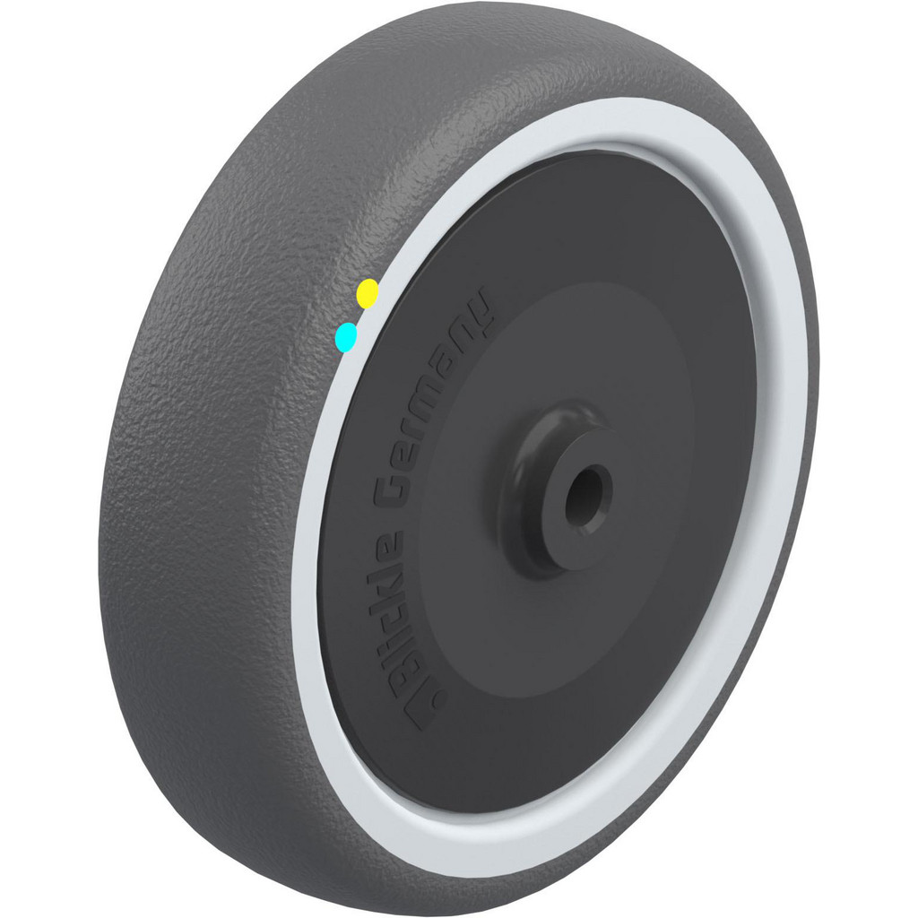Blickle - Rigid & Swivel Caster Wheel: Polyurethane, 5" Dia, 1-1/4 ...