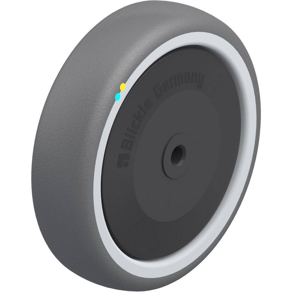 Blickle - Rigid & Swivel Caster Wheel: Polyurethane, 5" Dia, 1-1/4 ...