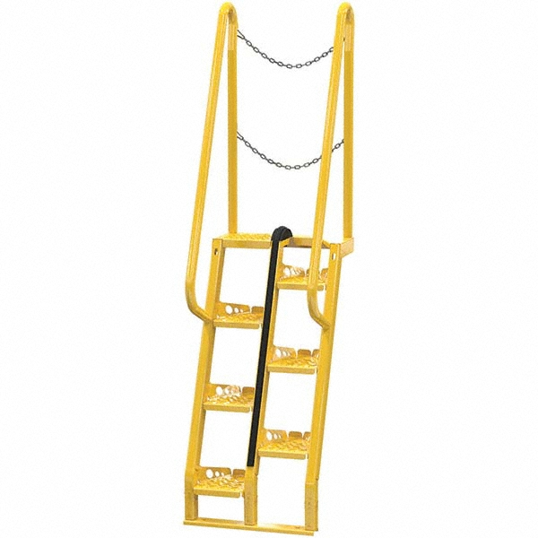 Vestil - Steel Wall Mounted Ladder: Type IA, 7.50" High, 7 Steps, 350 ...