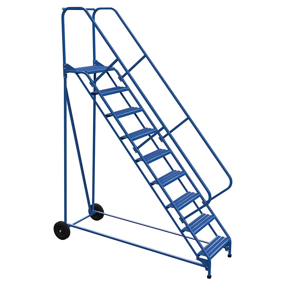 Vestil - Steel Folding Rolling Ladder: Type Type IA, 90" Platform, 9 ...