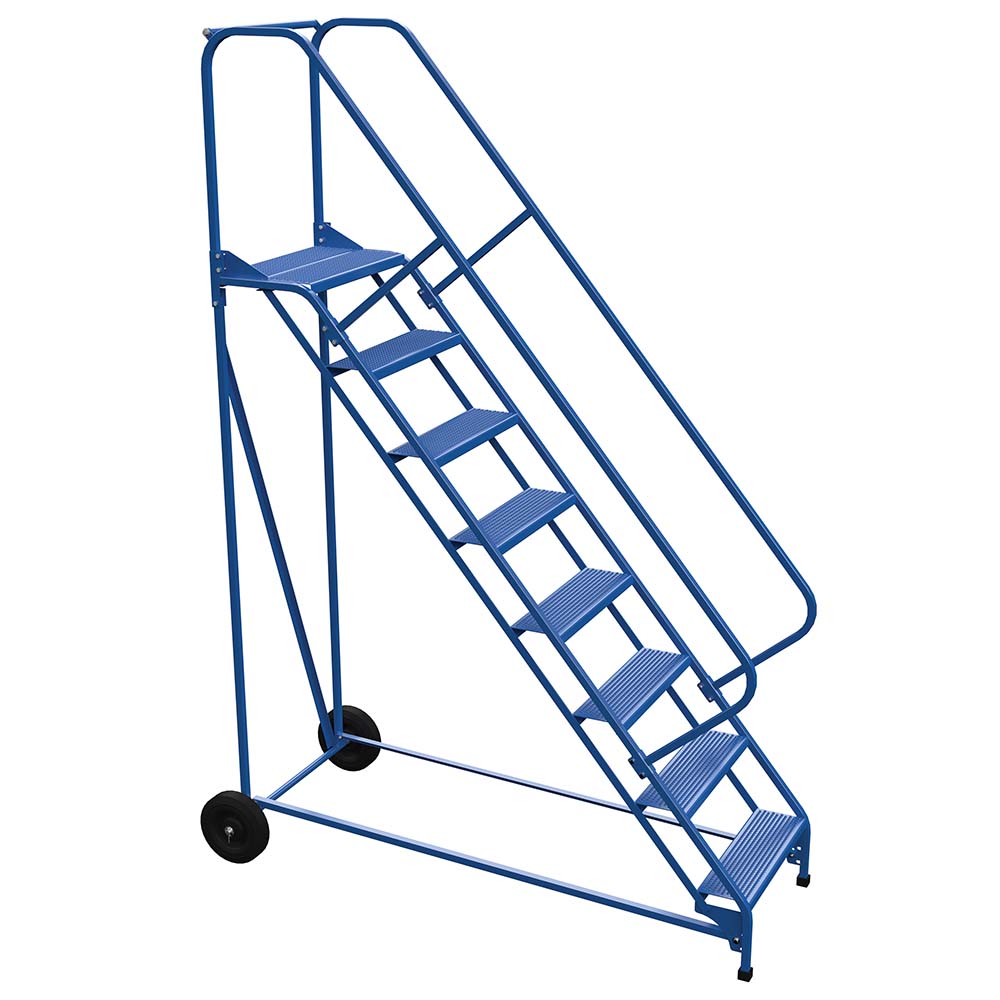 Vestil - Steel Folding Rolling Ladder: Type Not Rated, 80" Platform ...