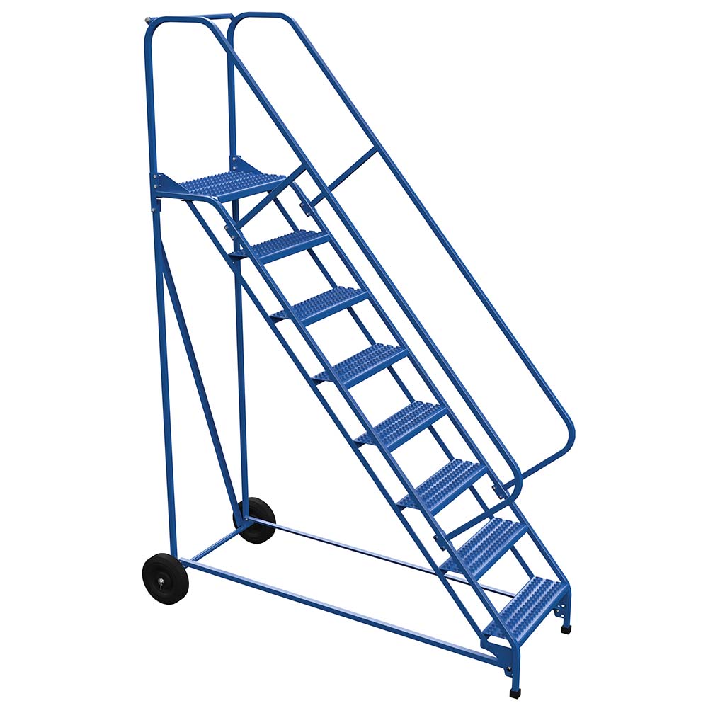 Vestil - Steel Folding Rolling Ladder: Type Not Rated, 80" Platform ...