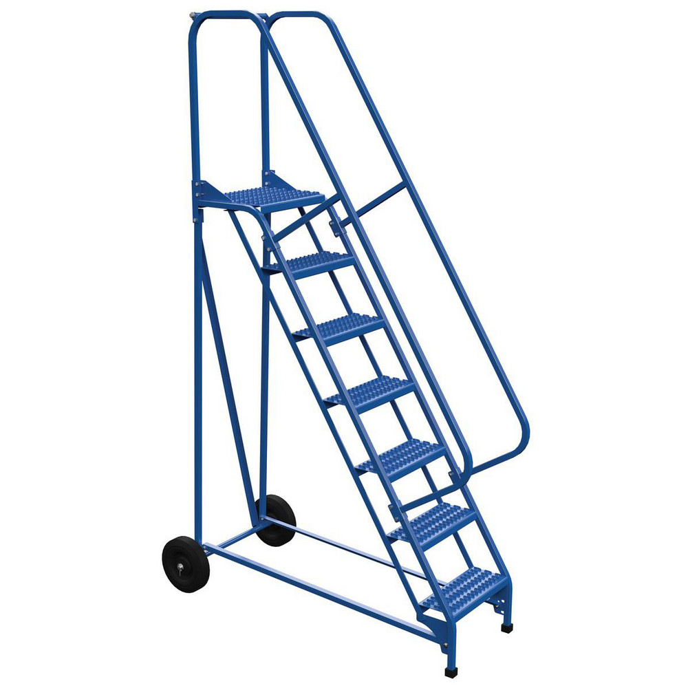 Vestil - Steel Folding Rolling Ladder: Type Type IA, 70" Platform, 7 ...