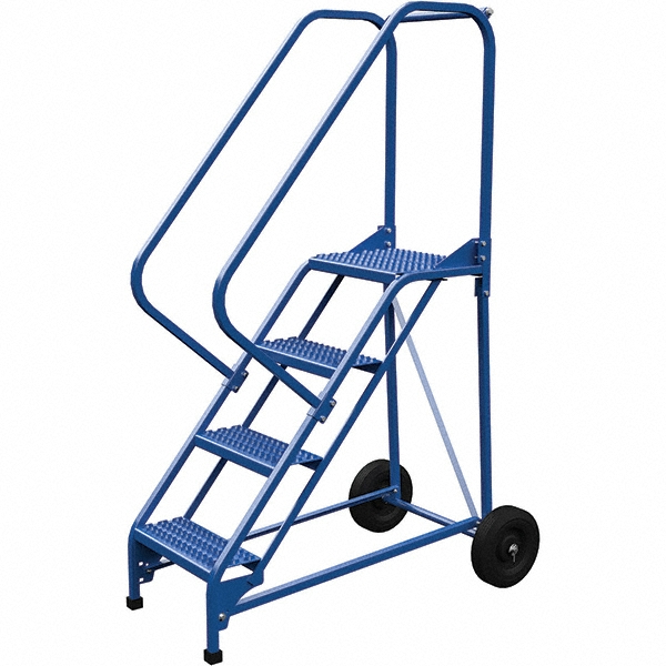 Vestil - Steel Folding Rolling Ladder: Type Type IA, 40" Platform, 4 ...