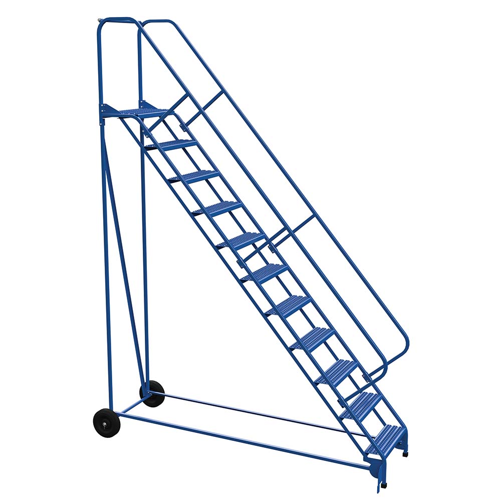 Vestil - Steel Folding Rolling Ladder: Type Not Rated, 110" Platform ...