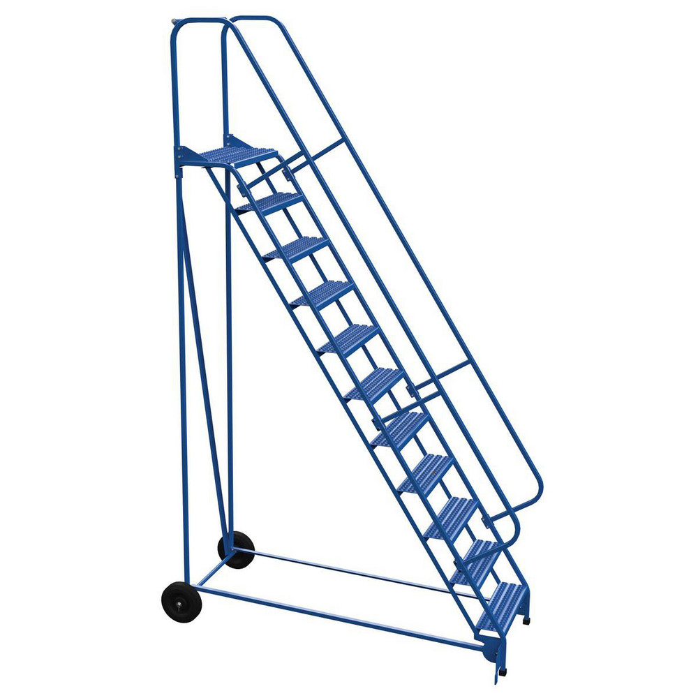 Vestil - Steel Folding Rolling Ladder: Type Type IA, 110" Platform, 11 ...