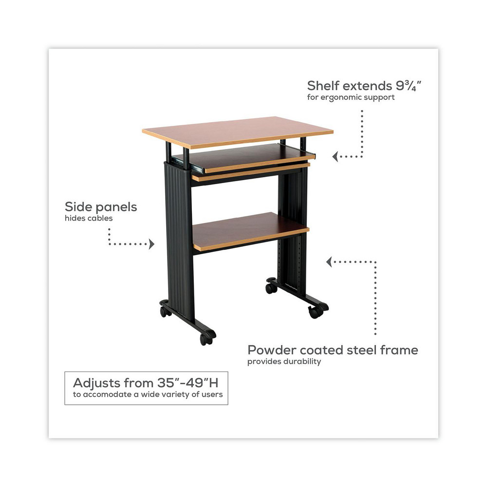 Safco - Sit/Stand Desk: Laminate, PVC Top, Gray | MSC Direct