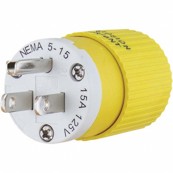 Bryant Electric - Straight Blade Plug: Industrial, 5-15P, 125VAC ...