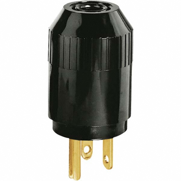 Bryant Electric - Straight Blade Plug: Industrial, 6-20P, 250VAC, Black ...