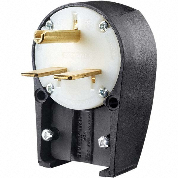 Bryant Electric - Straight Blade Plug: Industrial, 6-30P, 250VAC, Black ...