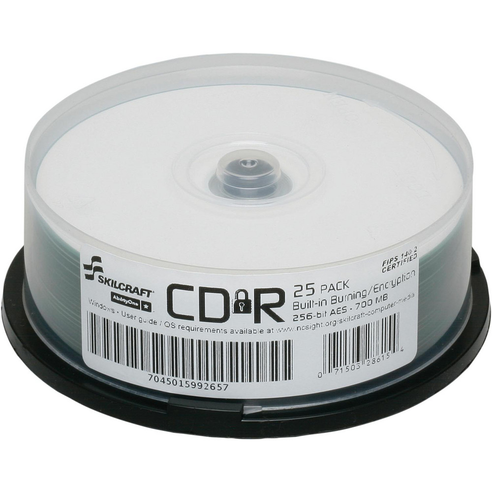 AbilityOne - Office Machine Supplies: CD-R Disc, Gray & Black, 25 per ...
