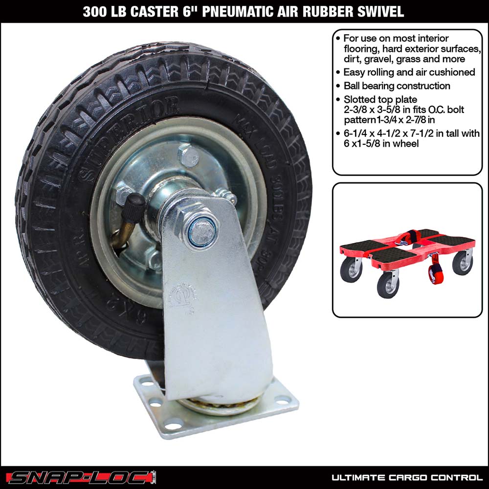 Snap-Loc - Specialty Casters; Type: Caster ; Mount: Stem ; Load ...