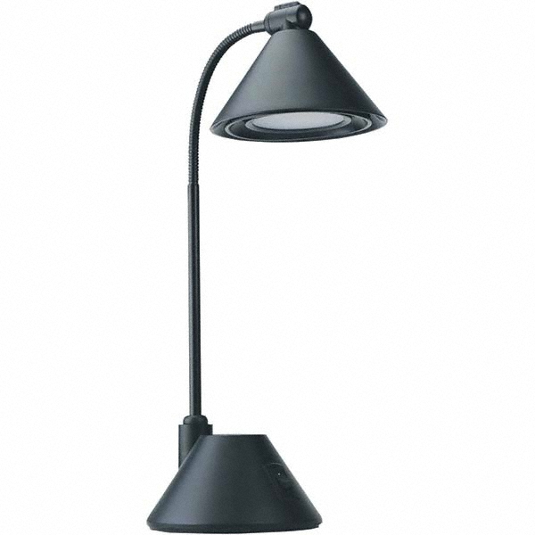 ALERA - Task Light: LED, 19" Reach, Gooseneck Arm, Desk, Black | MSC Direct