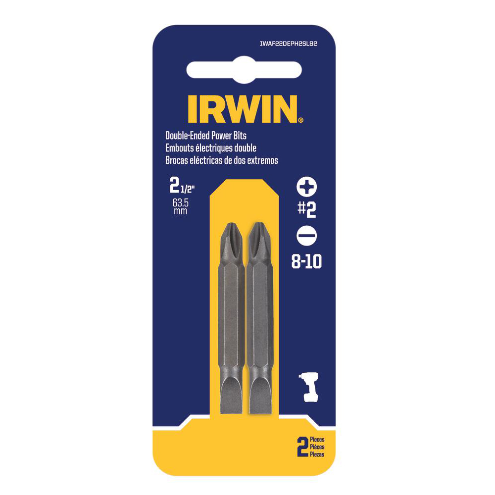 Irwin - Phillips Screwdriver Insert Bit: #2 Point, 1/4" Drive, 2-1/2 ...