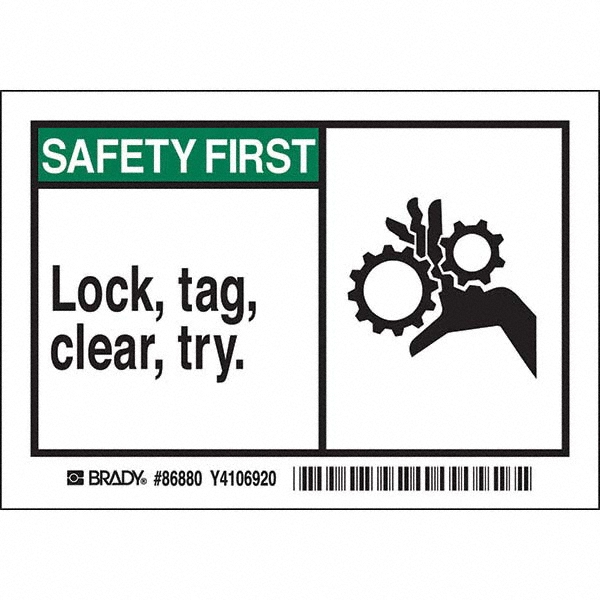 Brady - Accident Prevention Label: Rectangle | MSC Direct