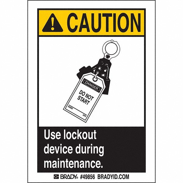 Brady - Accident Prevention Label: Rectangle | MSC Direct
