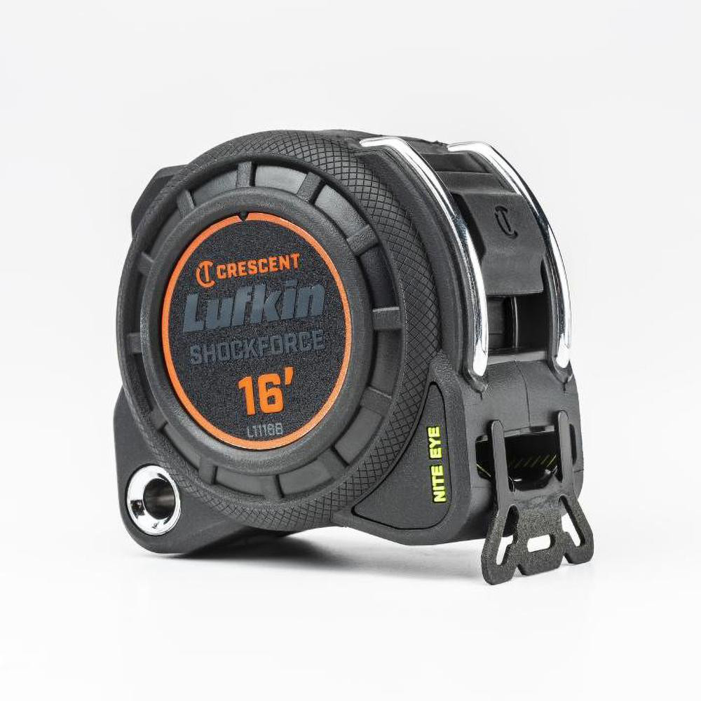 Lufkin - Tape Measure: 16' Long, 1-3/16" Width, Black & Green Blade ...