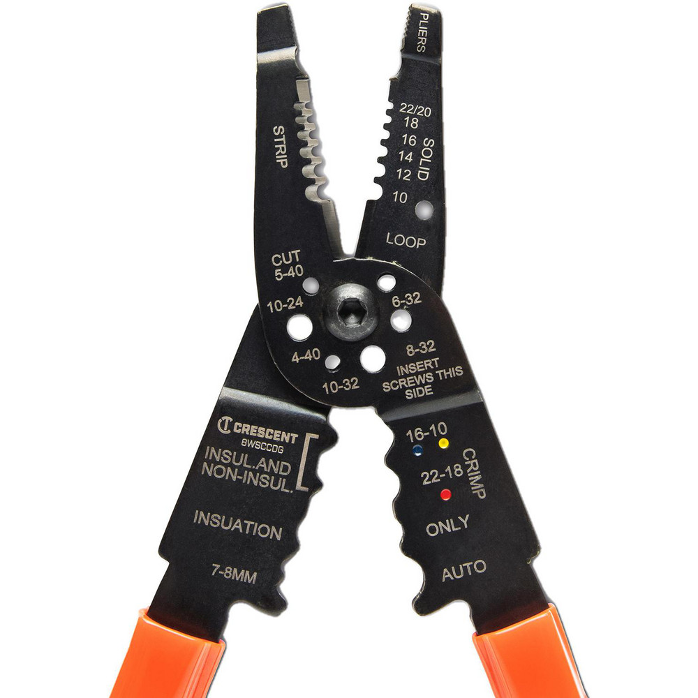 Crescent - Wire & Cable Strippers: Maximum Capacity: 10 AWG; Type: Wire ...