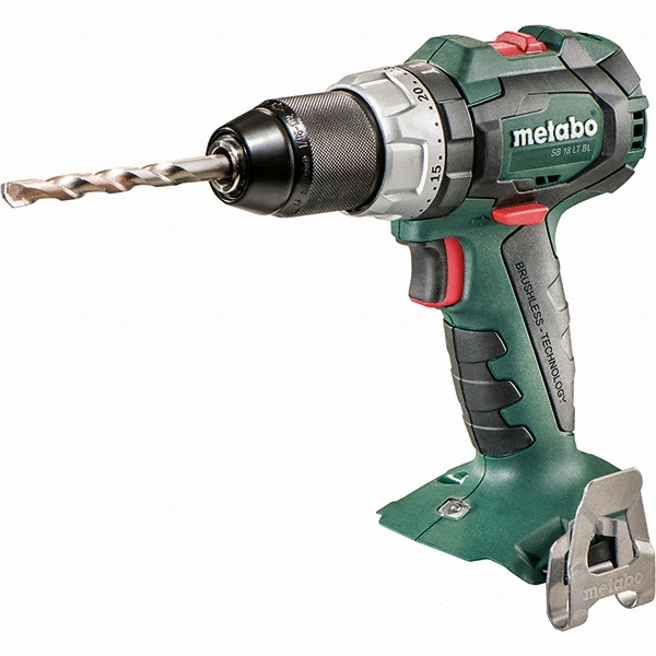 Metabo - Cordless Hammer Drill: 18V, 1/16 to 1/2" Chuck, 31,950 BPM ...