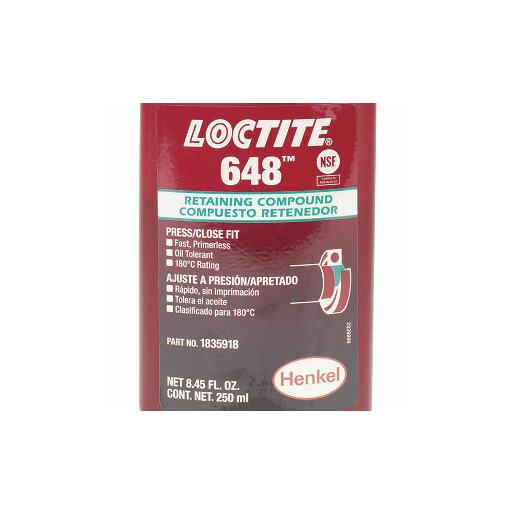 Loctite - Retaining Compound: 250 mL Bottle, Red | MSC Direct