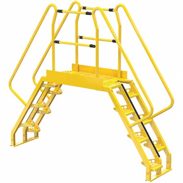 Vestil - 7-Step Steel Crossover Bridge: 350 lb Capacity, 20-1/16 ...