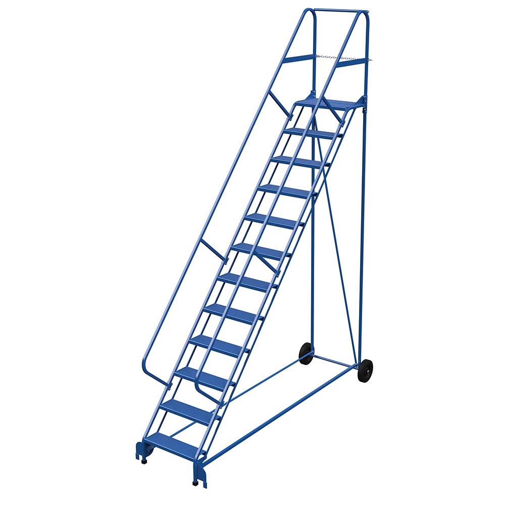 Vestil - Steel Folding Rolling Ladder: Type Type IA, 120" Platform, 12 ...