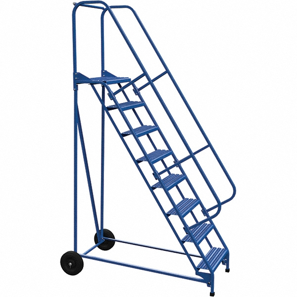 Vestil - Steel Folding Rolling Ladder: Type Type IA, 80" Platform, 8 ...
