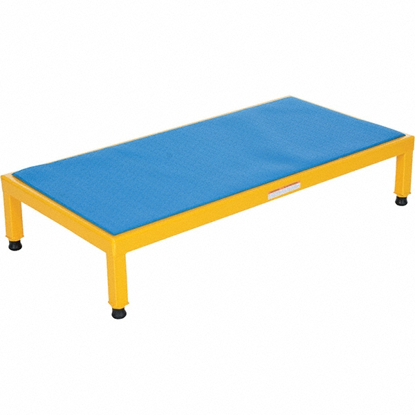 Vestil - Step Stand Stool: 9" OAH, 24" OAW, Steel, Yellow | MSC Direct