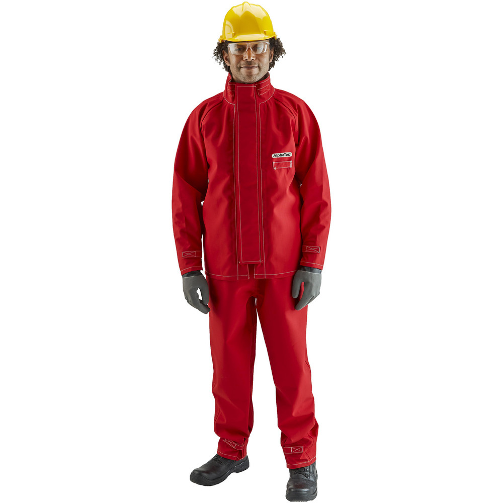 Ansell - Rain & Chemical Resistant Jacket: Small, Red, 33-36" Chest ...
