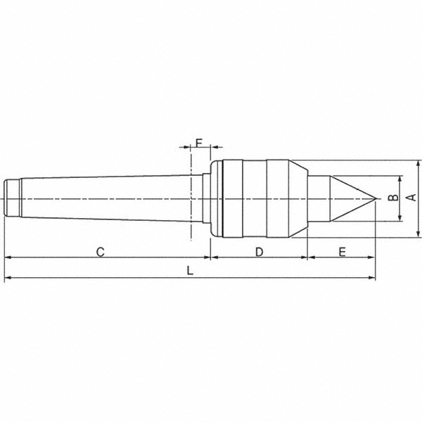 Accupro - MT4 Morse Taper, 125mm Head Diam, 1,653 Lb Capacity Live ...