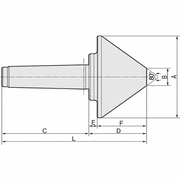 Accupro - MT4 Morse Taper, 69mm Head Diam, 1,102 Lb Capacity Live ...