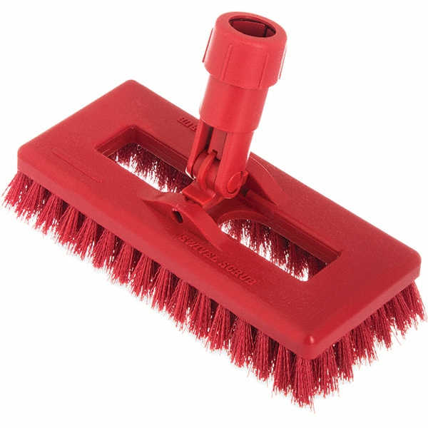 Carlisle - Sparta® Color Code Swivel Scrub Brush, 8", Red | MSC Direct