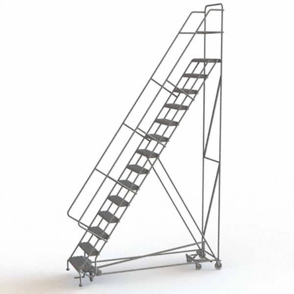 TRI-ARC - Steel Rolling Ladder: 450 lb Capacity, 14 Step | MSC Direct