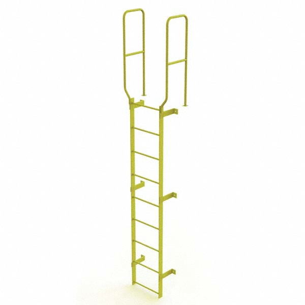 TRI-ARC - Steel Wall Mounted Ladder: 8.00" High, 9 Steps, 350 lb ...