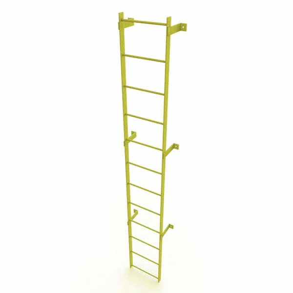 TRI-ARC - Steel Wall Mounted Ladder: 11.00" High, 12 Steps, 350 lb ...