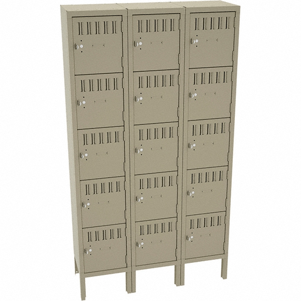 Tennsco - 15 Door, 5 Tier, Locker - 12764742 - MSC Industrial Supply